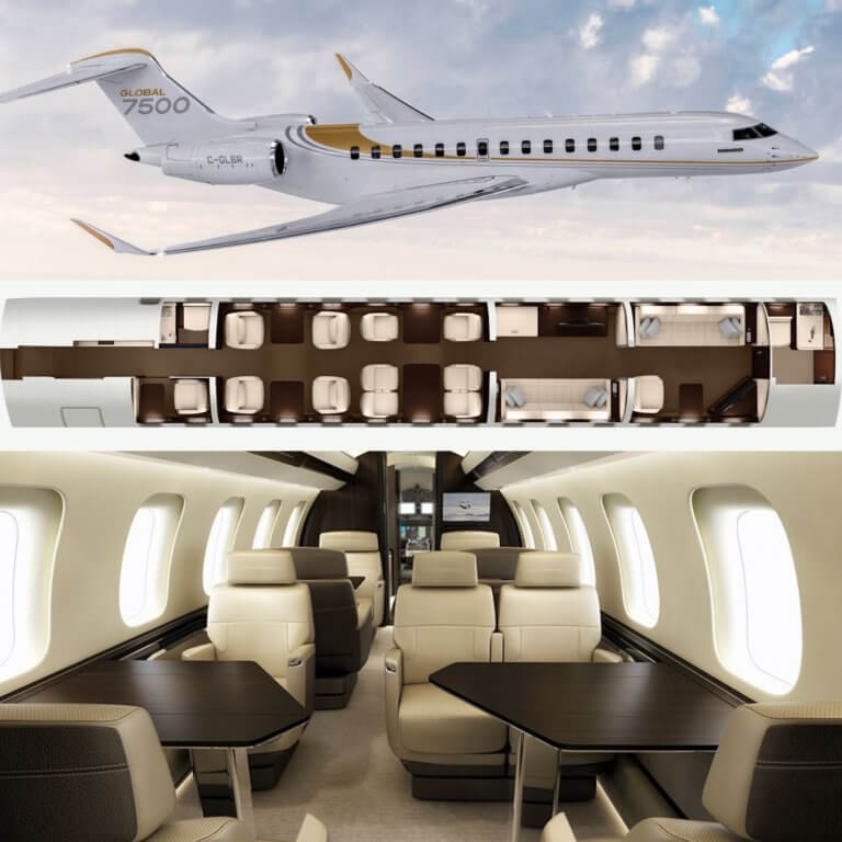 Bombardier Global 7500 cost, range, and passenger capacity - Aircraft Buyer