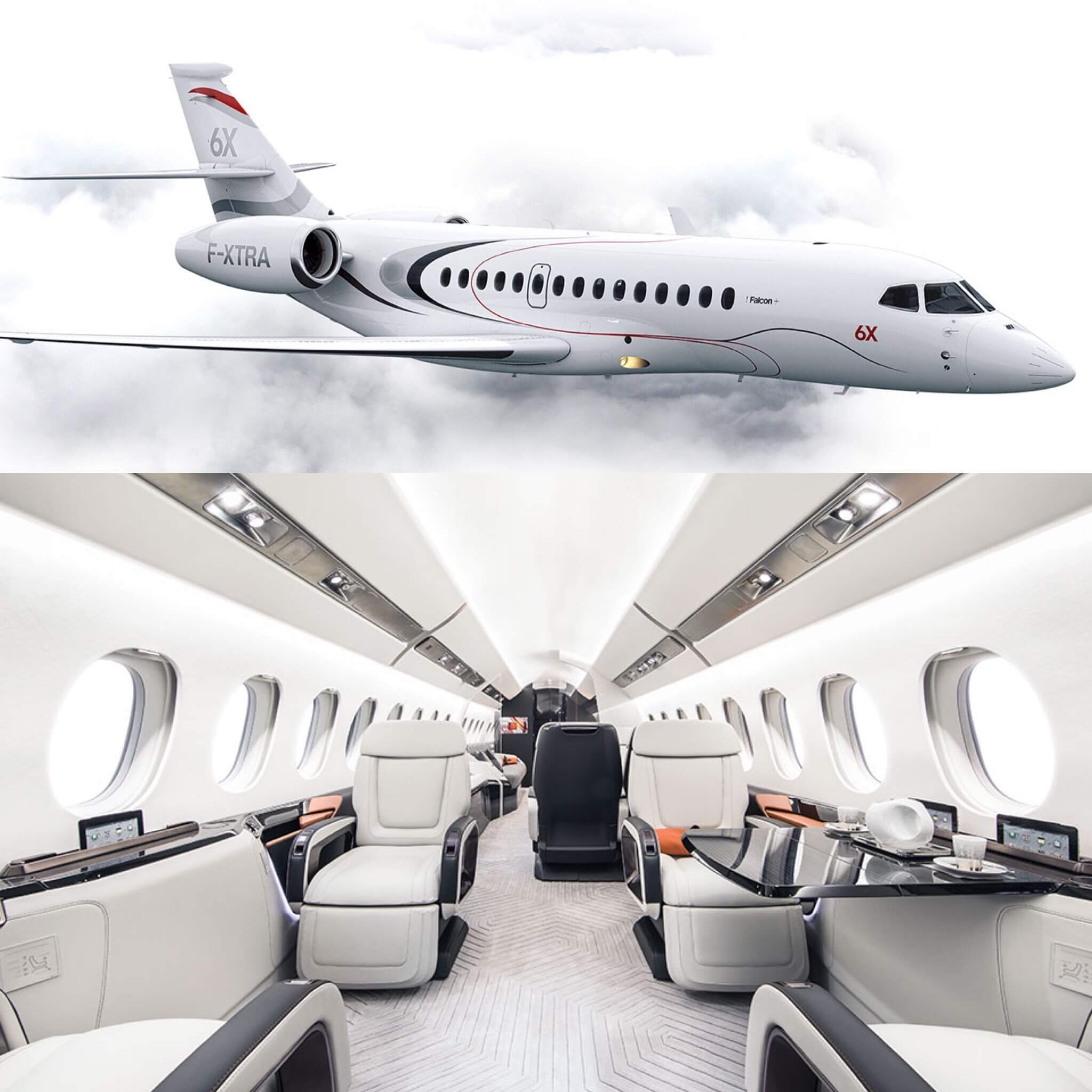 Dassault's $47 Million Falcon 6X which features the largest cabin in ...