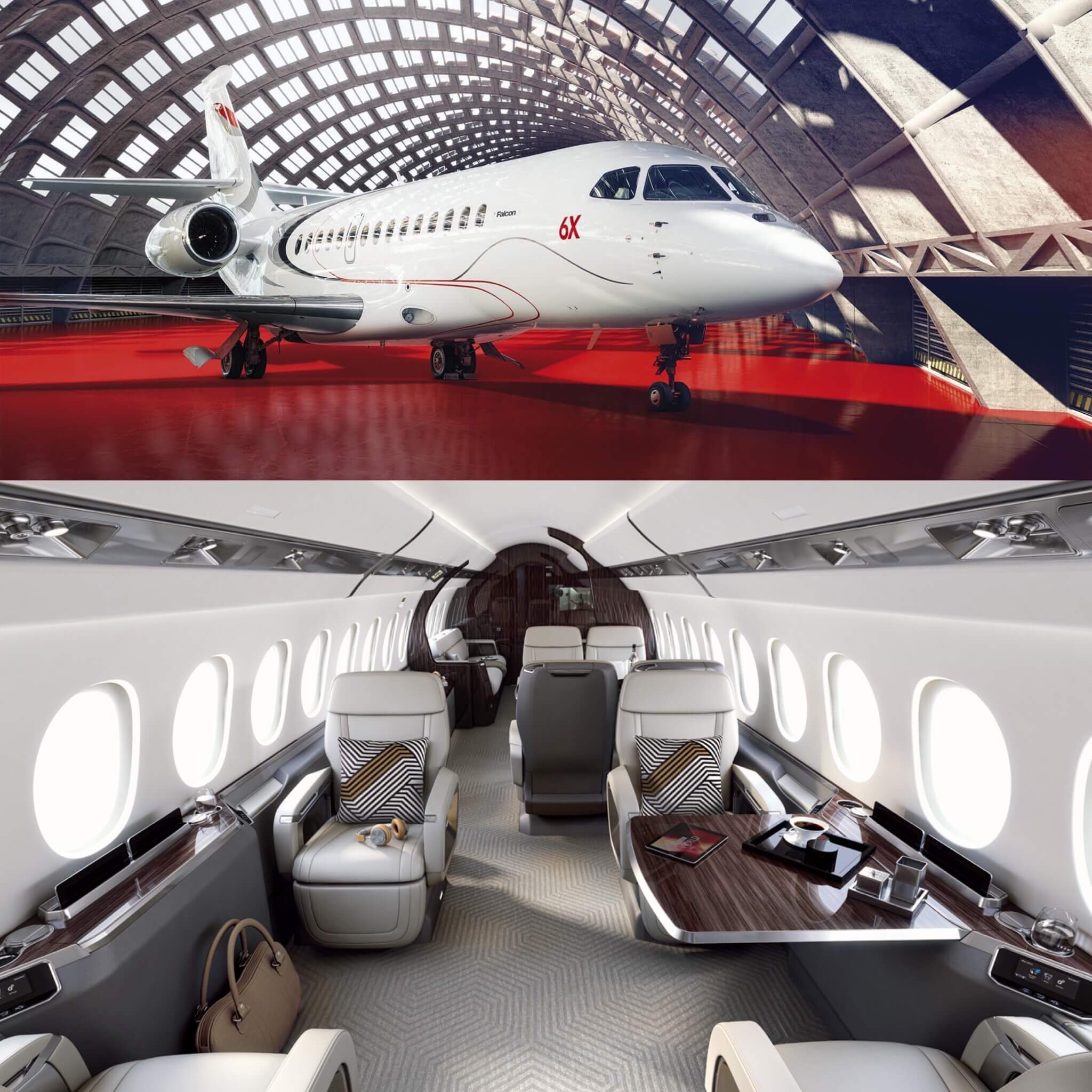 Dassault's $47 Million Falcon 6X which features the largest cabin in ...
