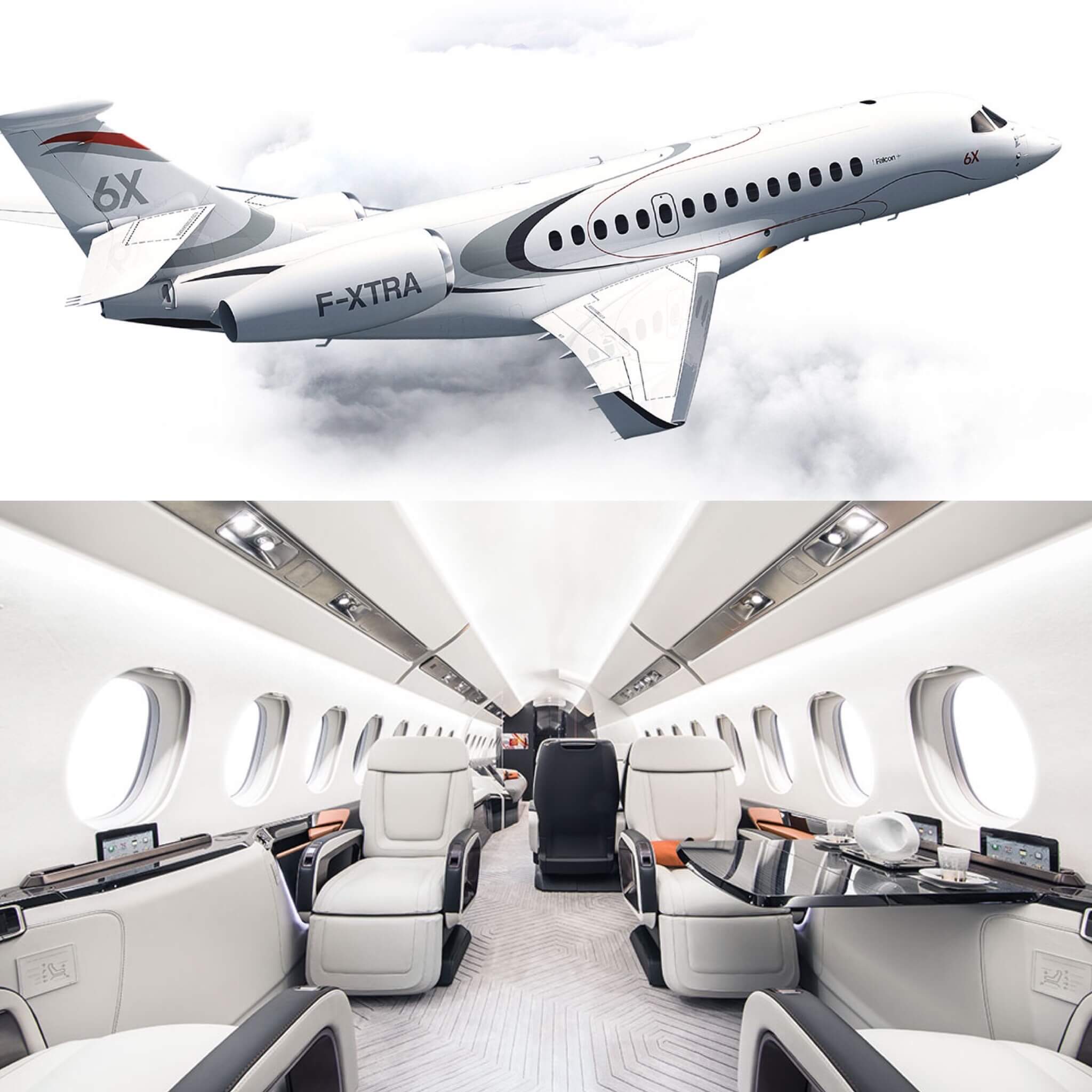 Dassault's $47 Million Falcon 6X which features the largest cabin in ...