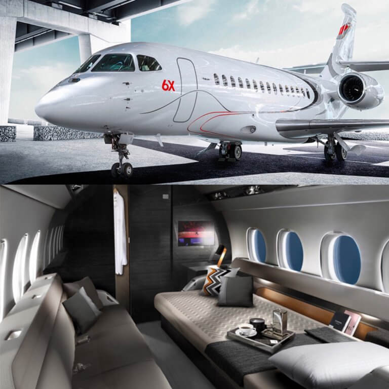 Dassault's $47 Million Falcon 6X which features the largest cabin in ...