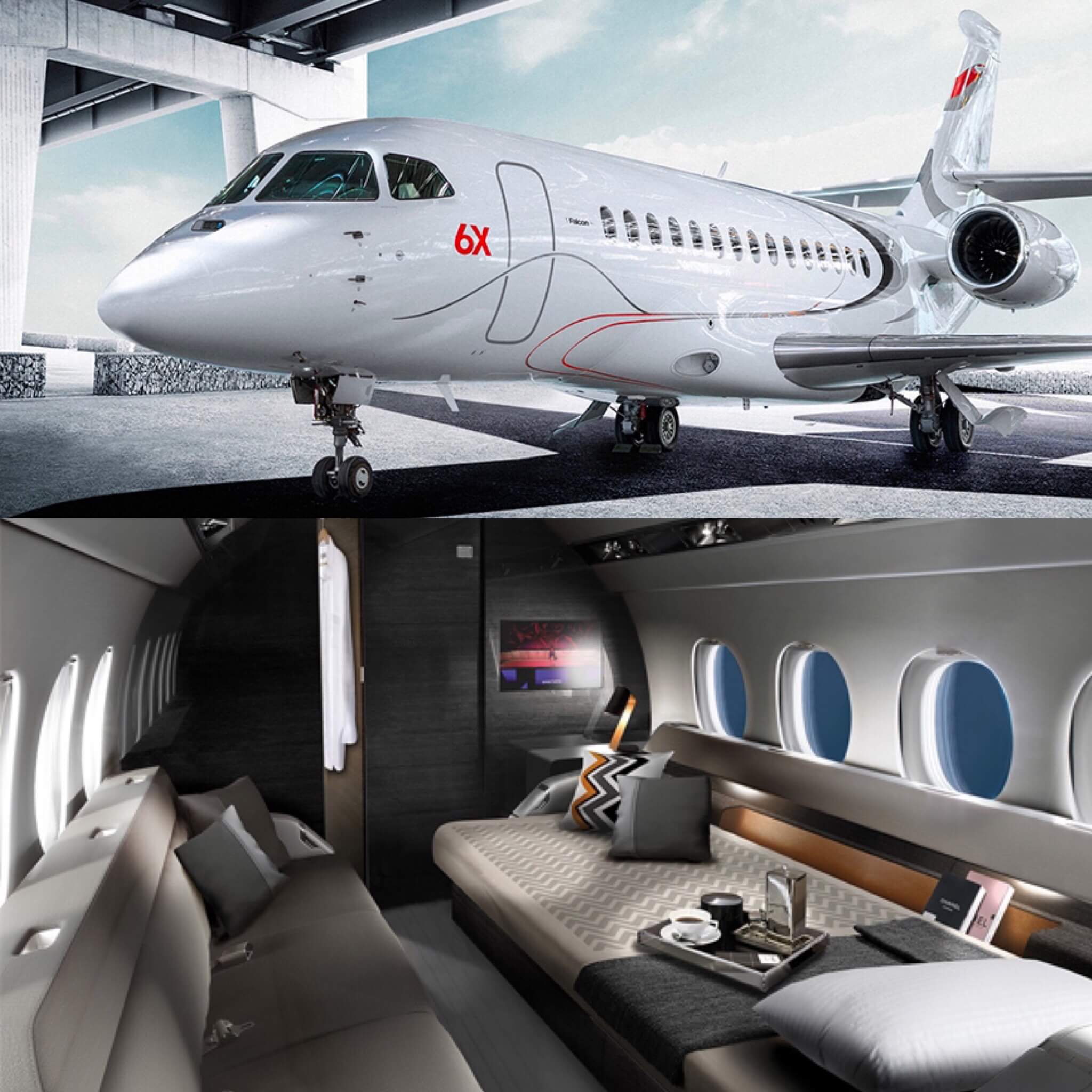 Dassault's $47 Million Falcon 6X which features the largest cabin in ...