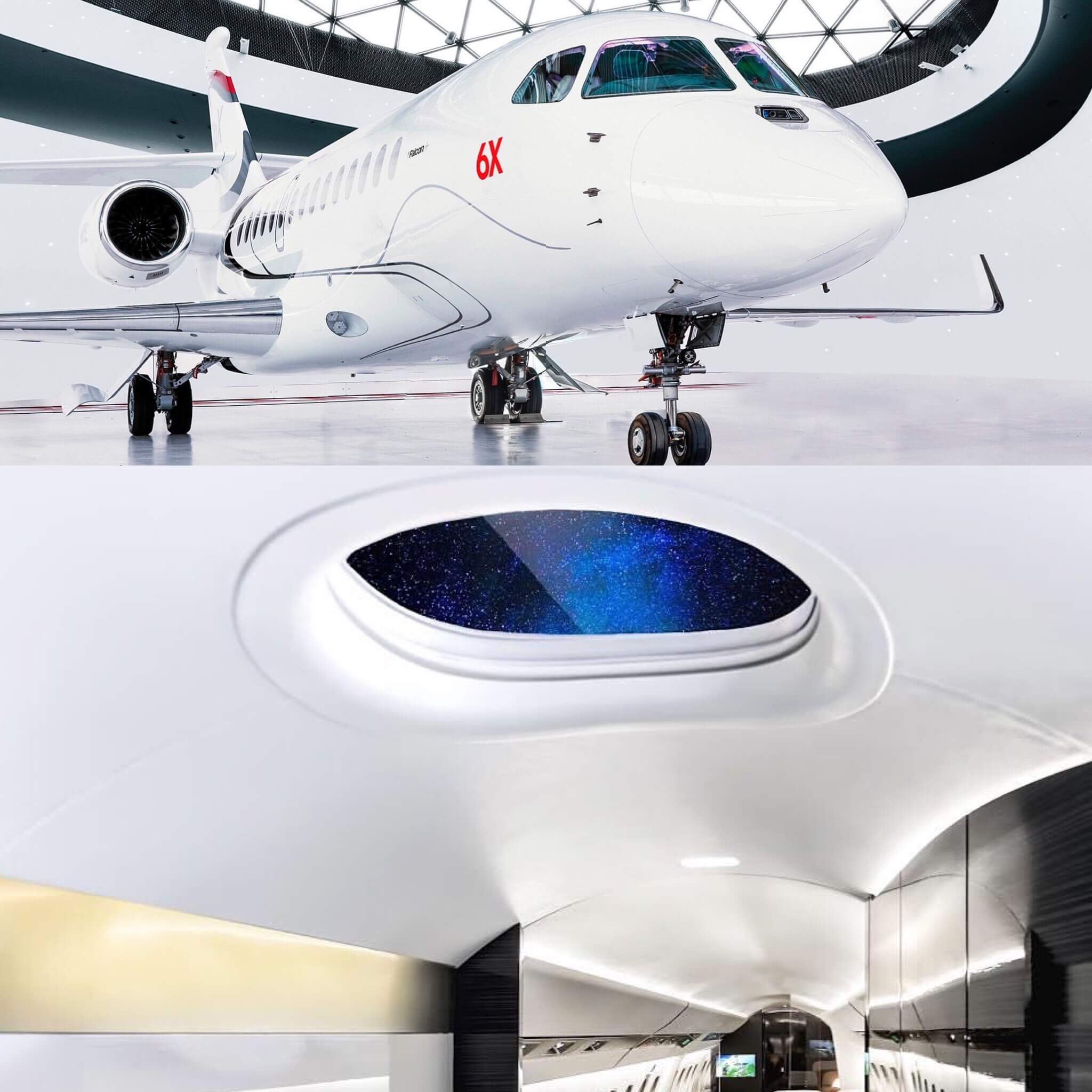 Dassault's $47 Million Falcon 6X which features the largest cabin in ...